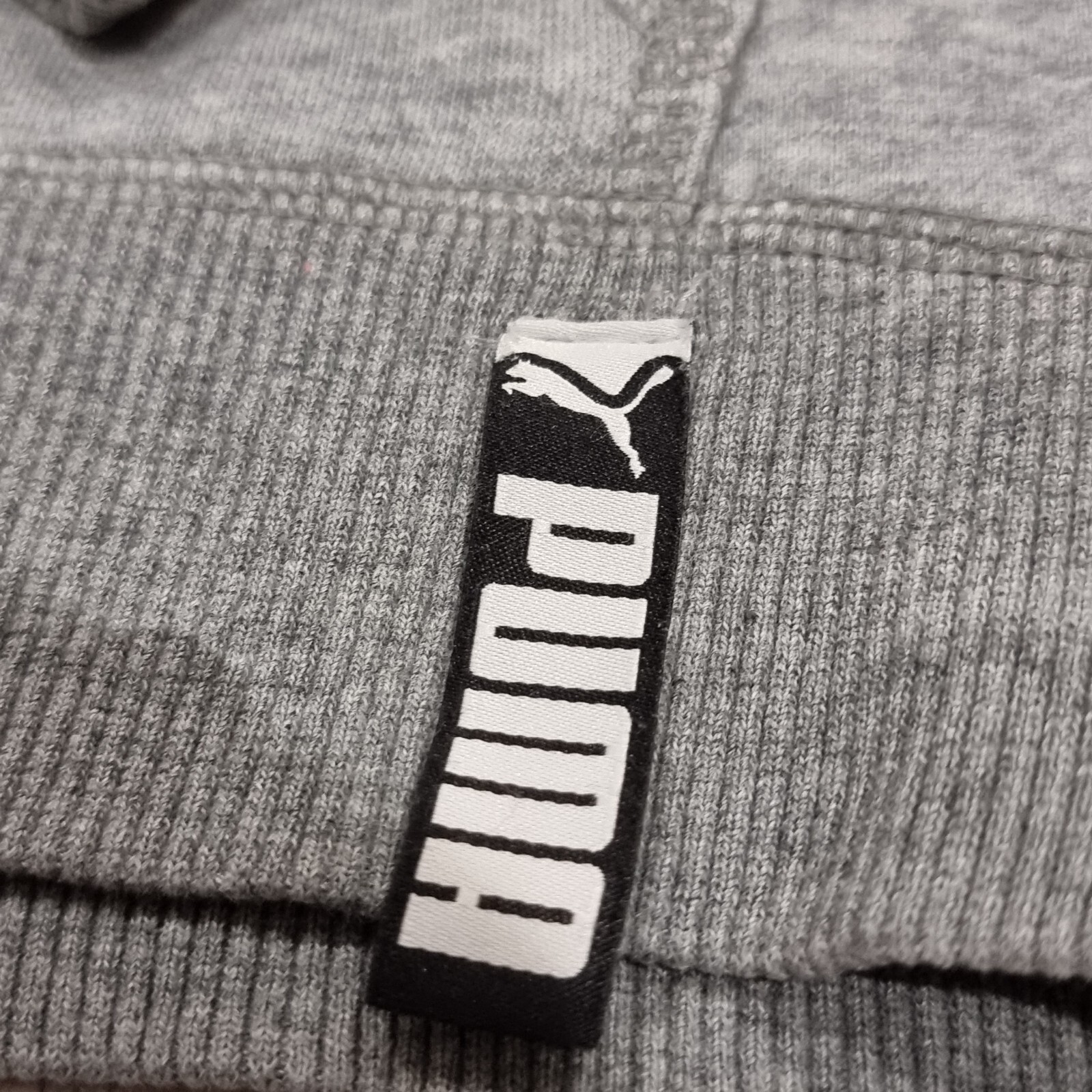 Puma Retro Grey Graffic Blue Logo Casual Pullover Hoody Size Small ...