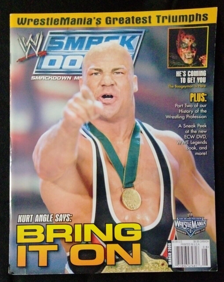 WWE SMACKDOWN Magazine MARCH 2006 Kurt Angle Boogeyman WCW ECW WWF TNA ...