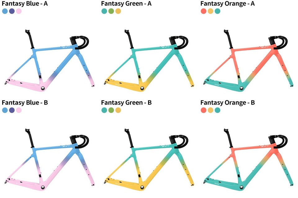 BXT Carbon Disc Brake Road Bike Frame Fully Hidden Road Bicycle Frame ...