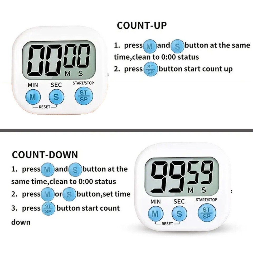 Digital Kitchen Timer Timer Learning Management Timer Suitable Cooking,Egg Timer | eBay