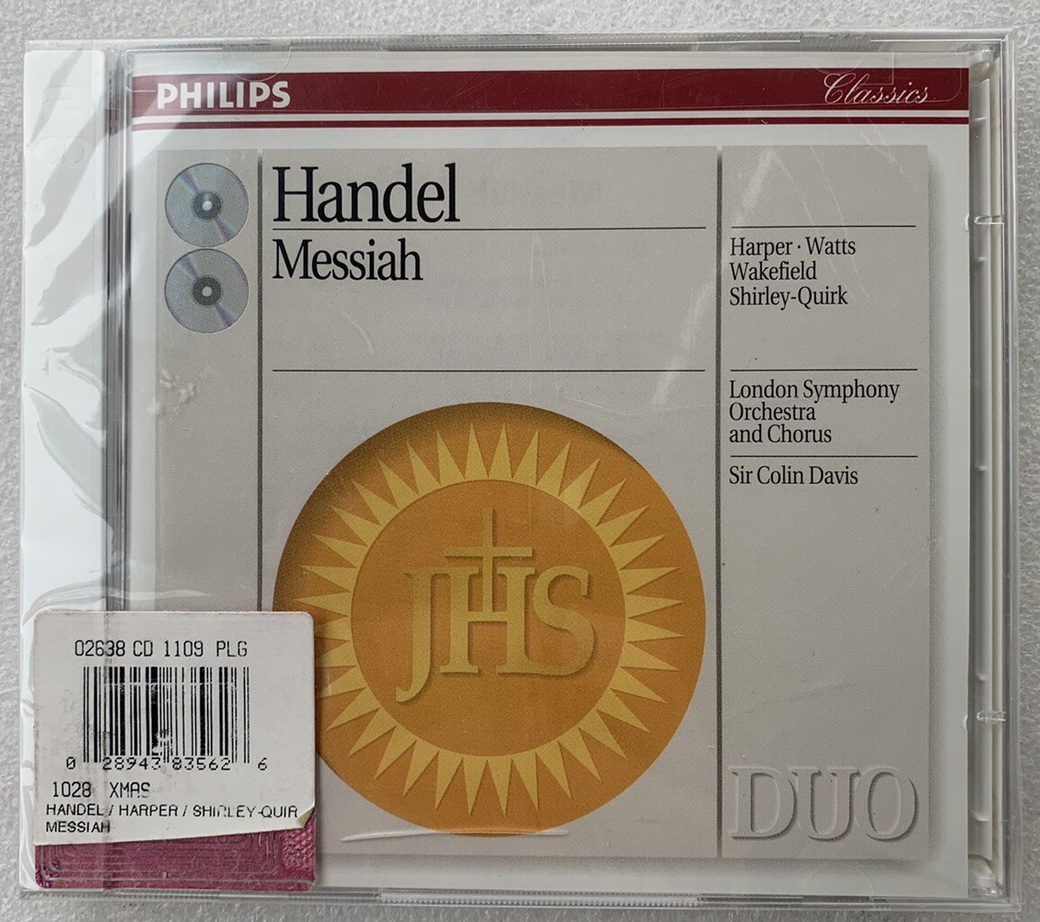 Handel: Messiah 2CD Colin Davis Philips 438 356-2 Duo New Sealed | eBay