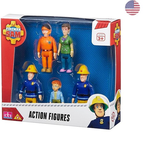 Fireman Sam Figures - Highly Detailed Authentic 5-Pack - Fully ...