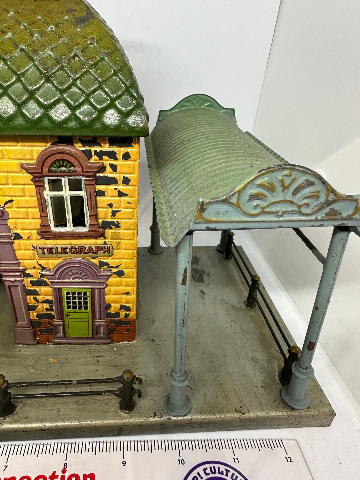 Vintage Very Scarce Bing PreWar Train Layout Telephon Station Building ...