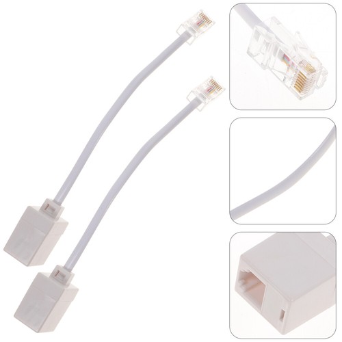 2pcs Phone Jack To Ethernet Adapter Rj11 To Rj45 Adapter Converter ...