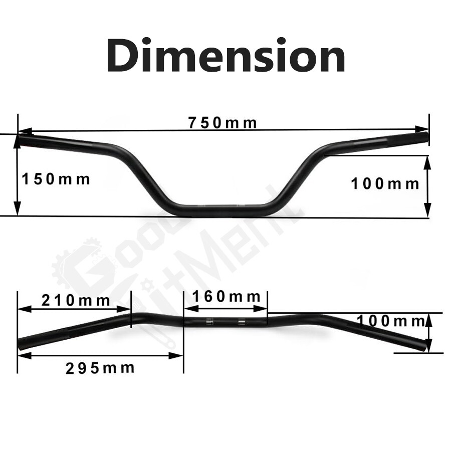 Motorcycle Handlebar 7/8" Black Bars For Yamaha FZ1 FZ6 FZ6R FZ600 ...