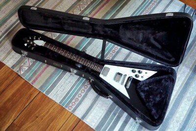 Customizable Black Flying V Electric Guitar 1978 Fast Ship Mahogany ...