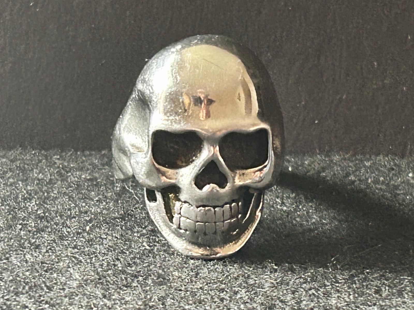 Mens Skull Biker Ring Stainless Steel Gothic Figural … - Gem