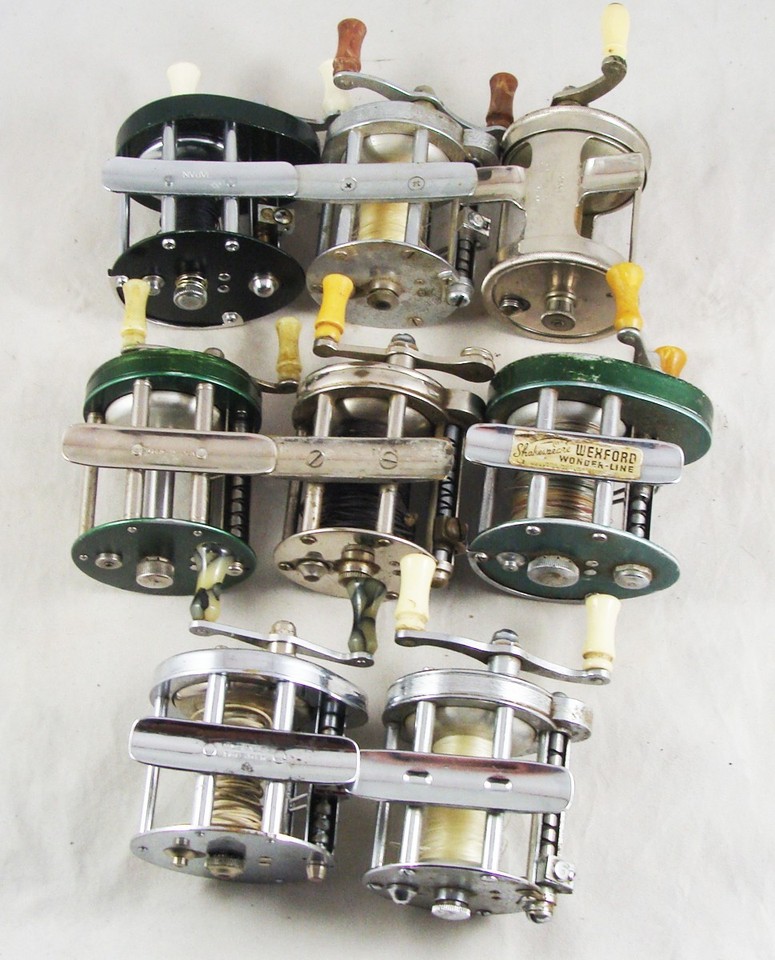 8 Old Vintage Casting Reels - SHAKESPEARE - PFLUEGER - MEISSELBACH | eBay