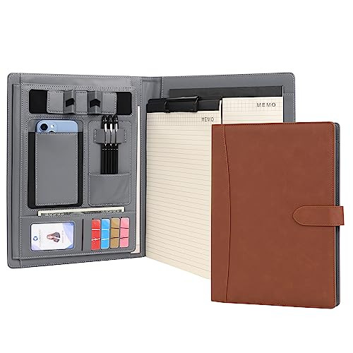 Portfolio Padfolio A4 Leather PU Folder File Document Holder Case with ...