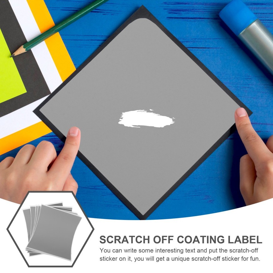 5 Sheets Self Adhesive Scratch off Labels Self-adhesive Stickers | eBay ...