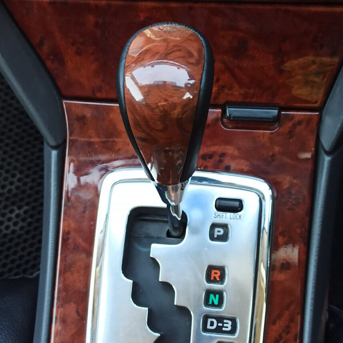 Black Leather Walnut Wood Gear Shift Knob Stick Shifter Lever For ...
