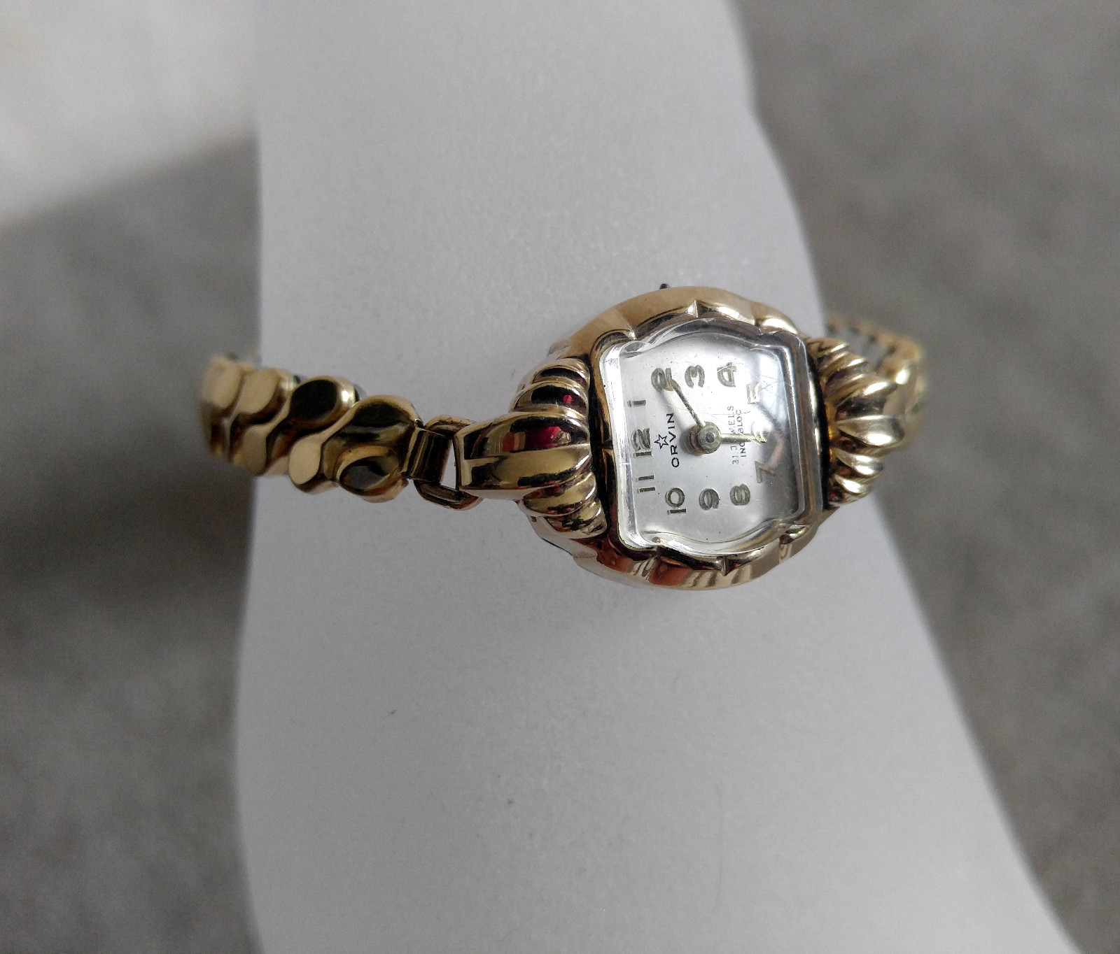 Vintage ORVIN Gold Filled Swiss Watch 21 Jewels Manual Stretch Twist ...