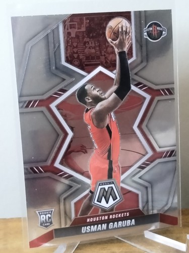 USMAN GARUBA 2021-22 Panini MOSAIC ROOKIE CARD #222 Houston Rockets PF ...