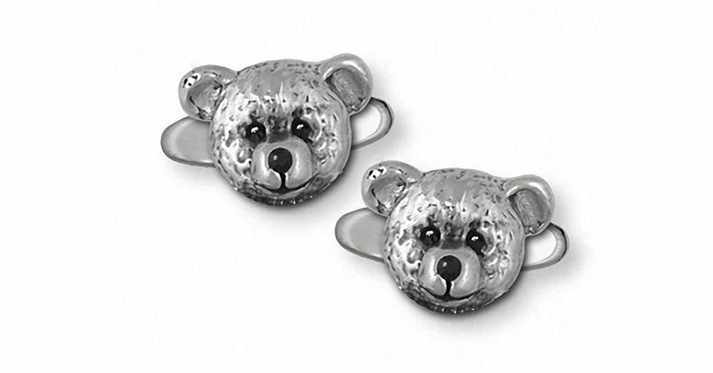Teddy Bear Cufflinks Jewelry Sterling Silver Handmade Teddy Bear ...