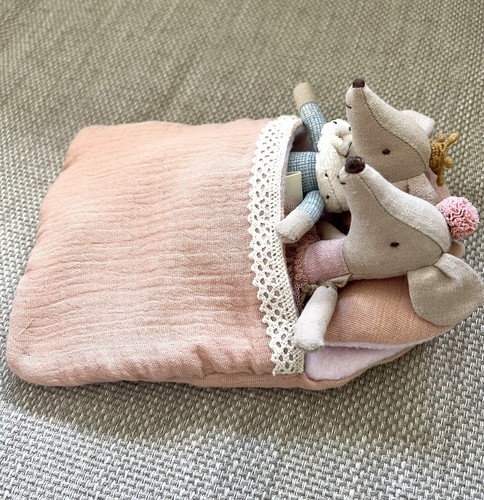 Mouse House Handmade Boho Double Sleeping Bag For Maileg Mice | eBay