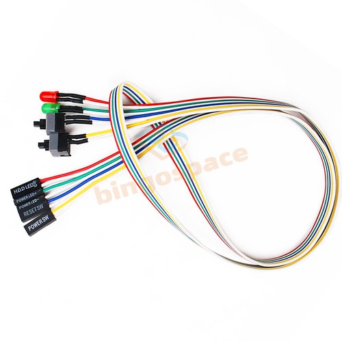 65CM Slim ATX PC Compute Motherboard Power Cable On/Off/Reset with LED ...