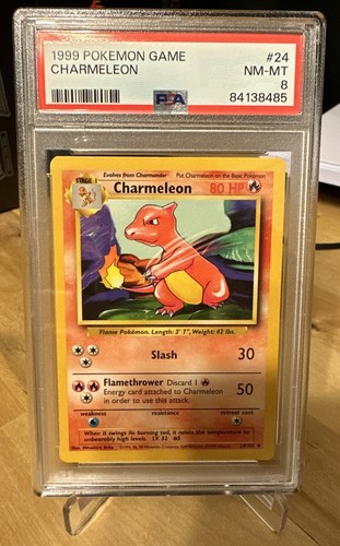 PSA 8 | Pokemon TCG Charmeleon Base Set 24/102 Regular Unlimited ...