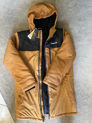 TIMBERLAND BOYS Logo Puffy Jacket 🧥 Mustard 14-16 Yrs Old | eBay