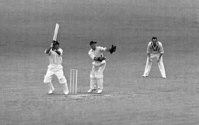 Cricket Dudley Nourse in batting action for South Africa Old Photo ...