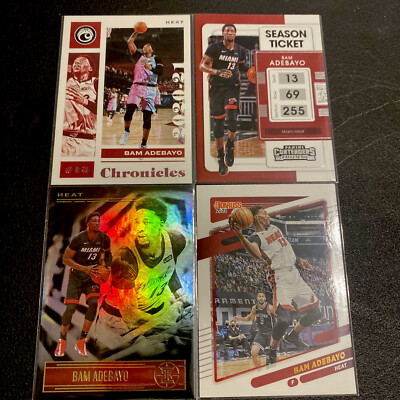 Bam Adebayo 4 Card Lot Pink Chronicles, Contenders, Illusions, Donruss ...
