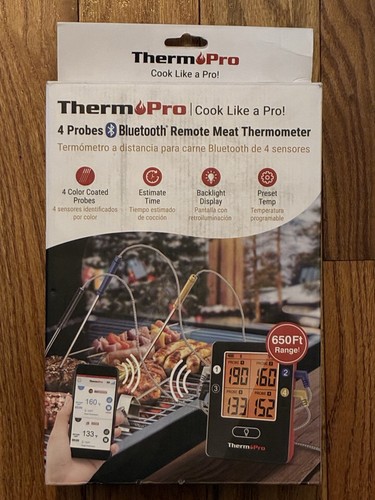 New ThermoPro TP25W Bluetooth Meat Thermometer with 650FT Wireless ...