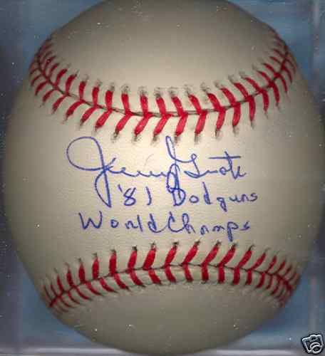 Jerry Grote 1981 Los Angeles Dodgers Autographed Signed ONL Baseball ...
