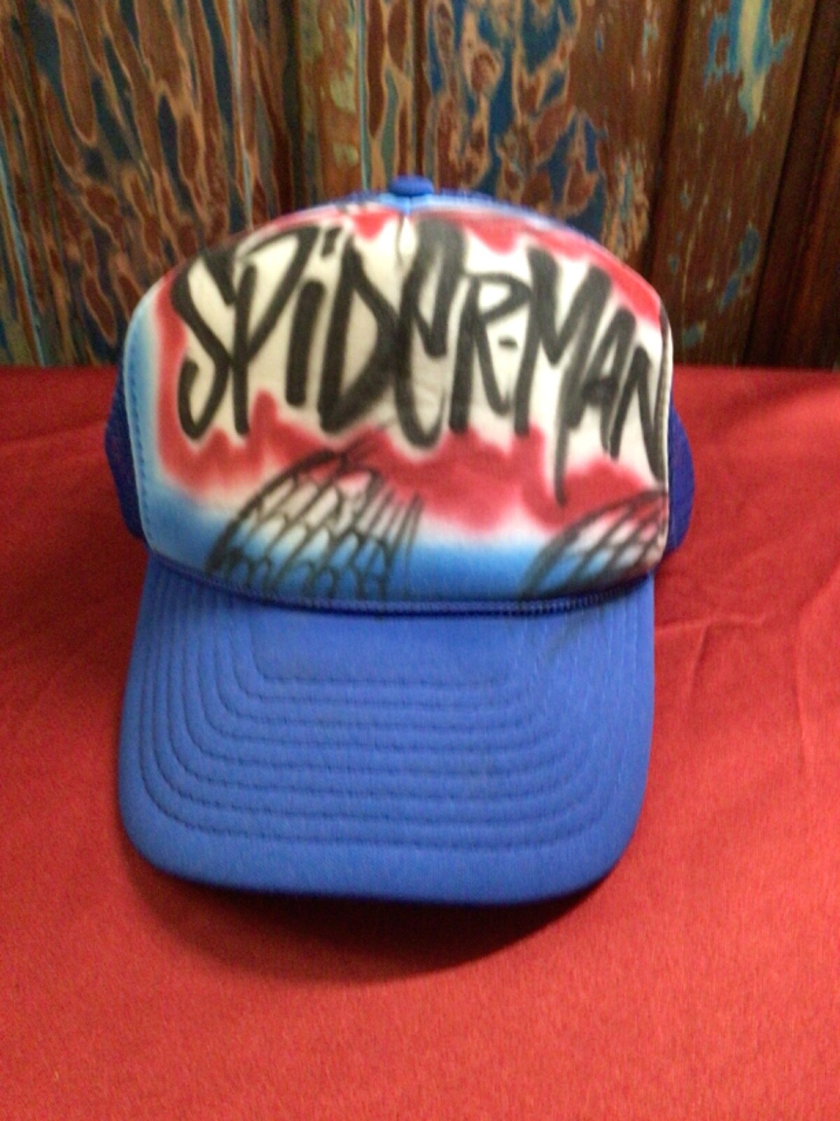 Vintage 1990s Spider-Man Airbrush Art Baseball Snapba… - Gem