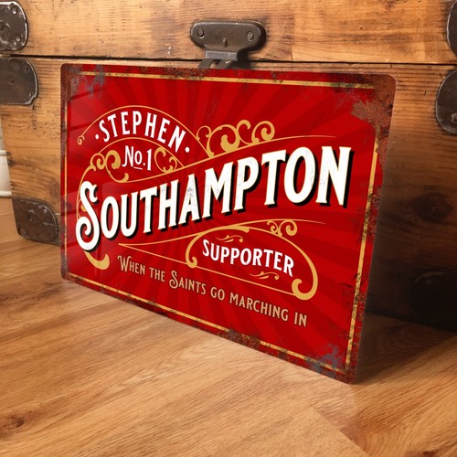Personalised Southampton Football Sign Metal Plaque Vintage Retro ...