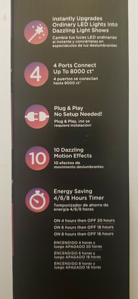 New Lumations LED Light Wizard Christmas Halloween Light Show Remote ...