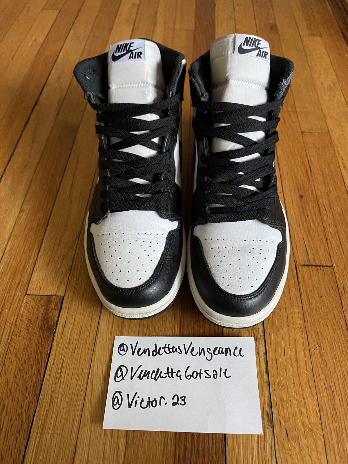 Air Jordan Retro 1 High OG Black White Nike Air Panda 2014 555088-010 ...