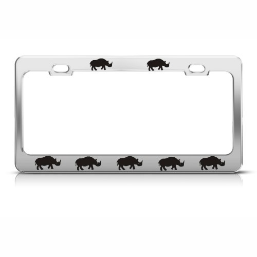 RHINOCEROS RHINO RINOCEROS Metal License Plate Frame Tag Holder | eBay
