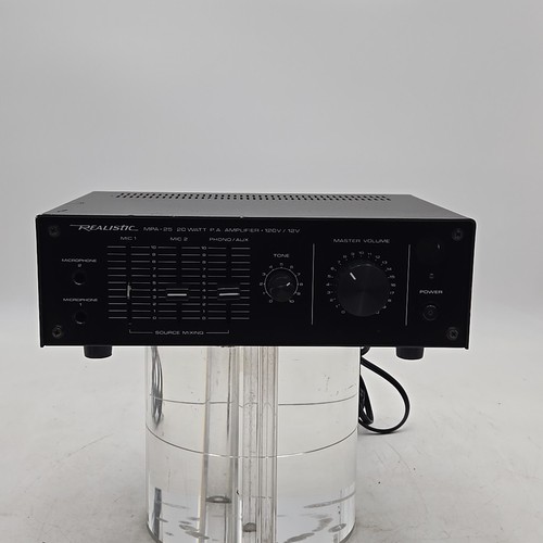 Realistic MPA-25 20 Watt PA Amplifier 120v / 12v Model 32-2033A Tested ...