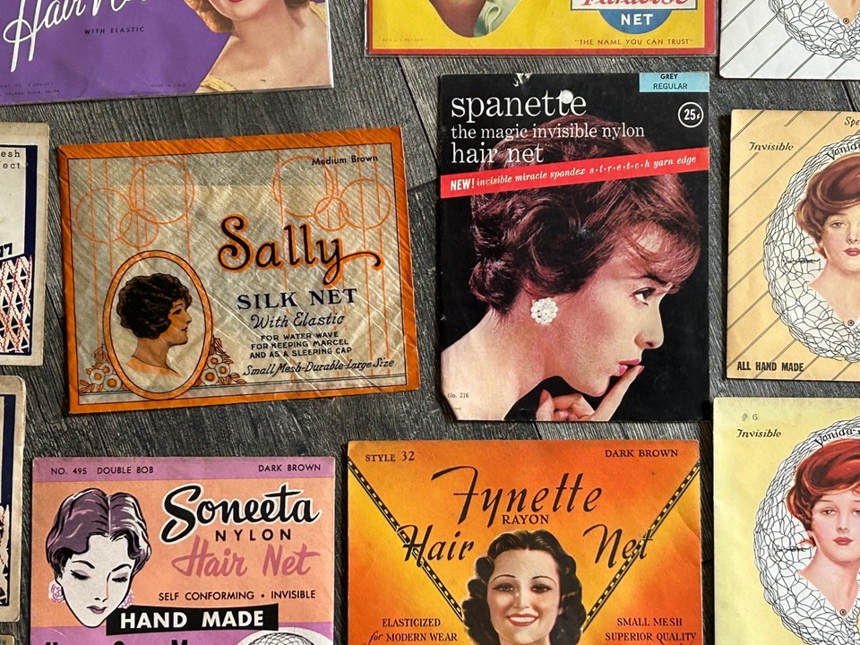 Vintage Hair Net Human Hair Rayon Nylon 28pc Lot 1930's 1940's 1950's ...