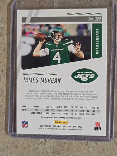 2020 Panini Prestige Rookies Xtra Points Signatures James Morgan Rookie ...