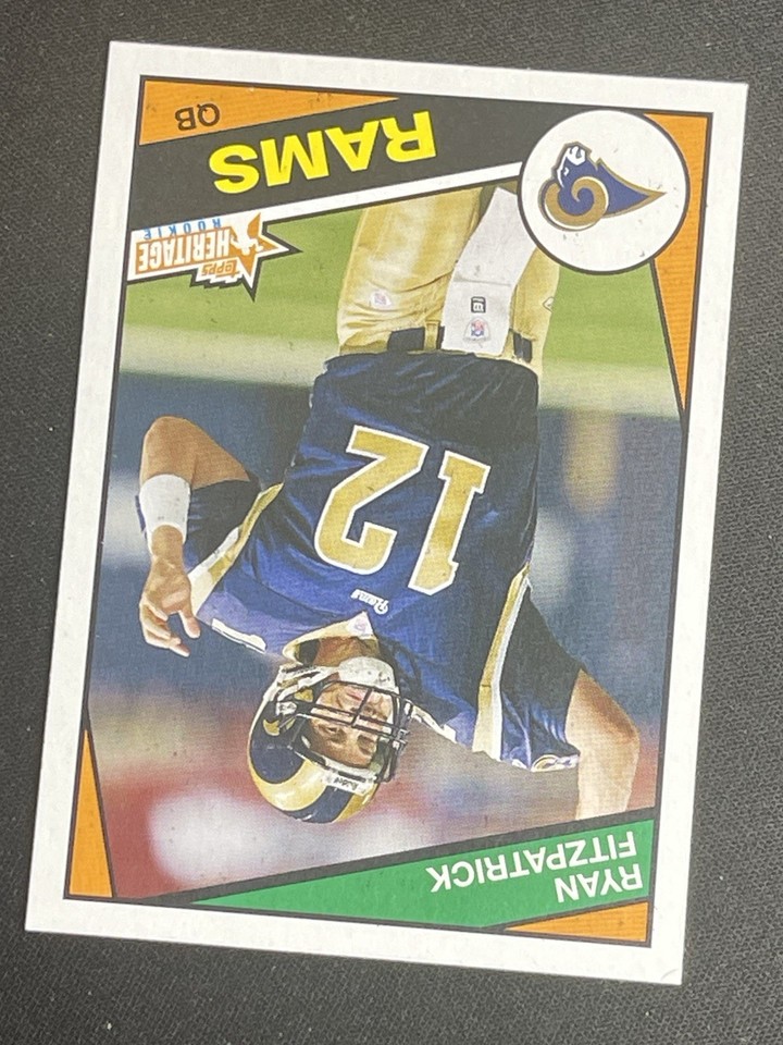 2005 TOPPS HERITAGE Ryan Fitzpatrick RC Rookie St Louis Jets QB Harvard ...