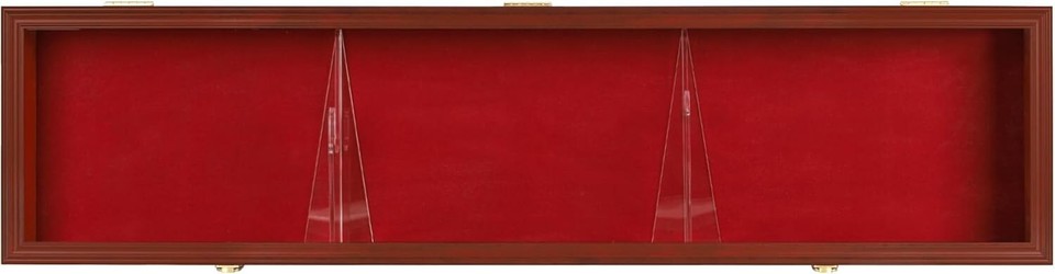 Gun Display Case Rifle 44" Mahogany & RED Wood Shotgun Rack Cabinet ...