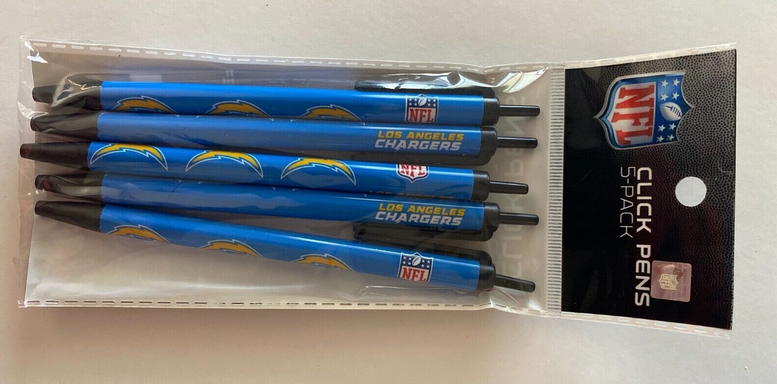 NFL Click Pens 5 pack Black Ink Choose Your Team | eBay
