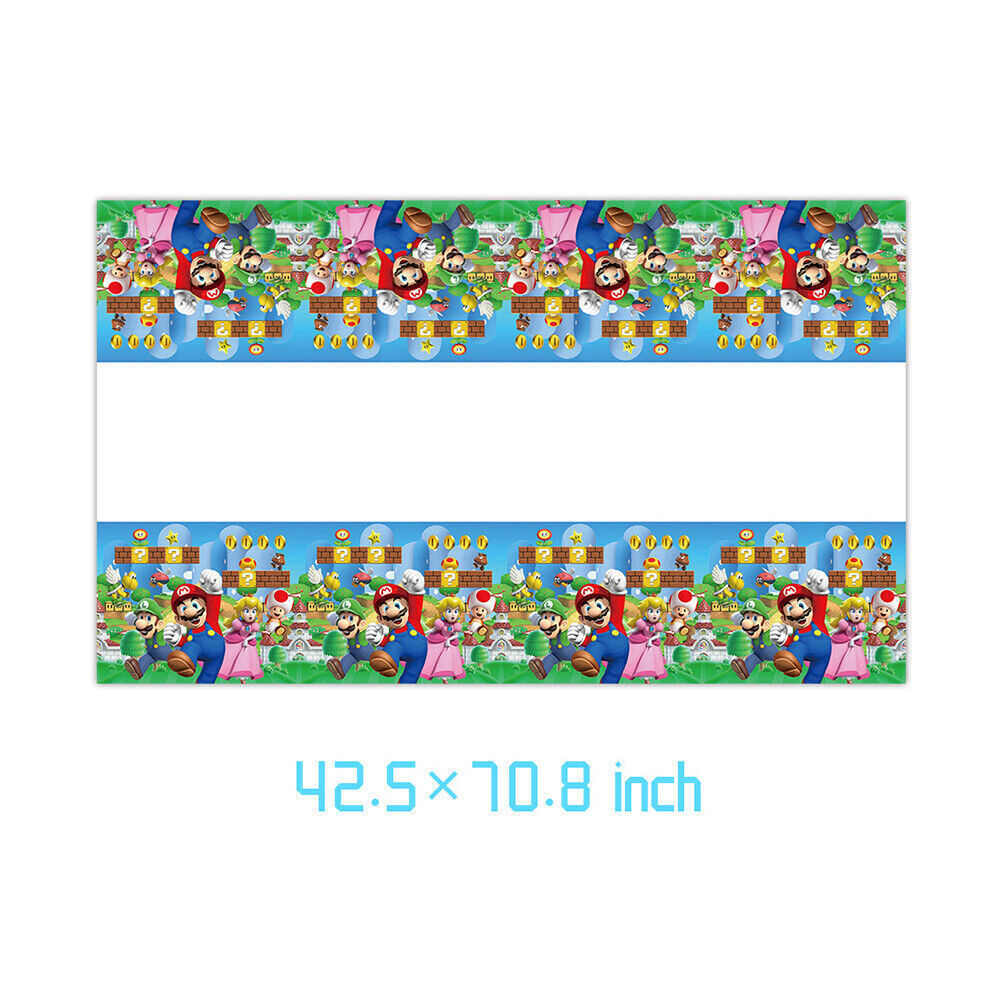 Super Mario Tableware Set Tablecloth Paper Plate Knife Fork Party ...