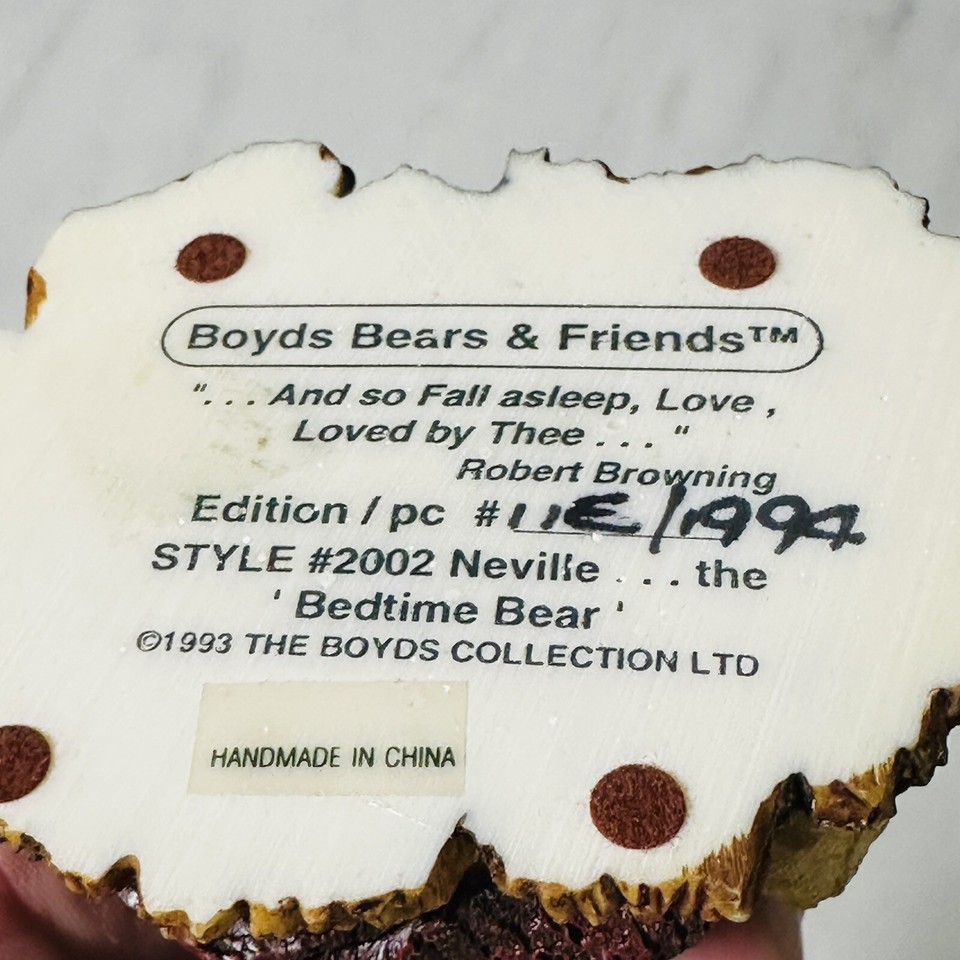 Boyd’s Bears Lot of 4 - Bearstone Collection Figurines Neville Grenville Wilson | eBay