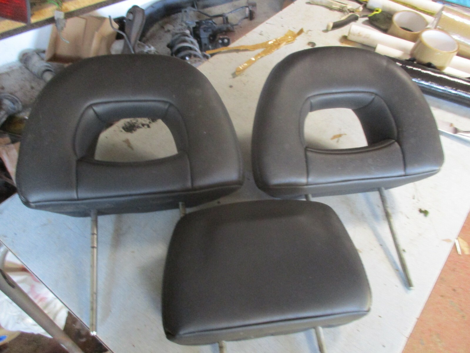 mitsubishi shogun mk3 leather headrest black 99 - 06 pajero head rest ...