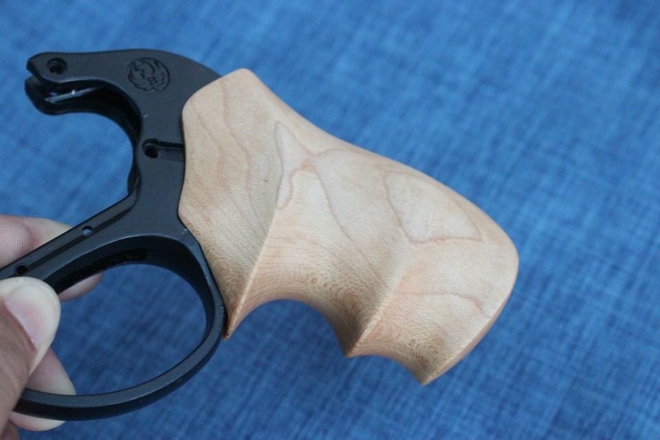 CUSTOM RUGER LCR GRIPS, LCR X MAPLE WOOD PALM SWELL VITOONMAKERS ** OIL ...