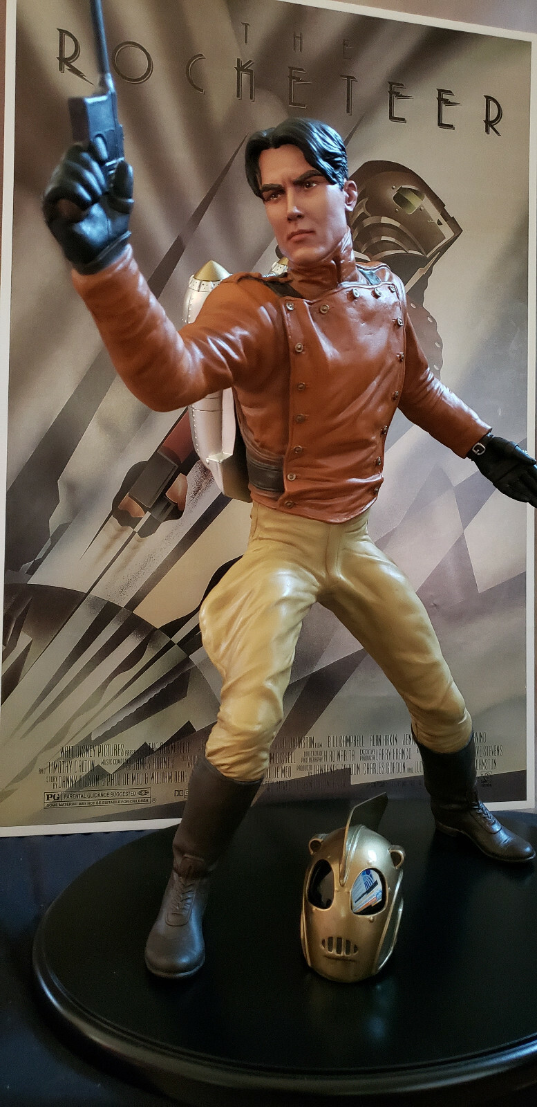 1991 The ROCKETEER Premium Figure custom STATUE One of a Kind Rare FIT ...
