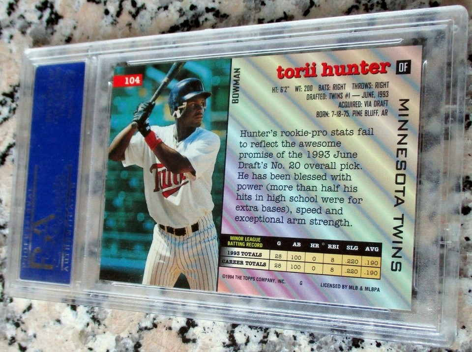 Torii Hunter Rookie Card