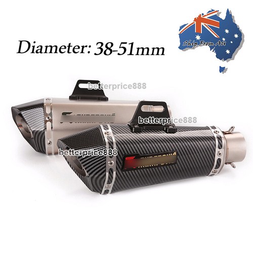 51-38mm Motorcycle Street Bike Exhaust Muffler Tail Escape With DB ...