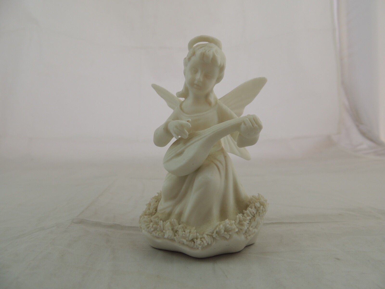 Lenwile China Ardalt Japan Musical Angel With Spaghetti Lace mandolin ...