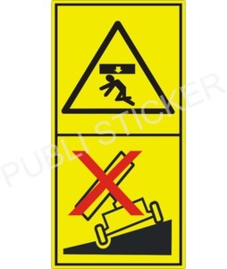 2 pictograms stickers ISO 11684 Safety Signal agricultural and forestry ...