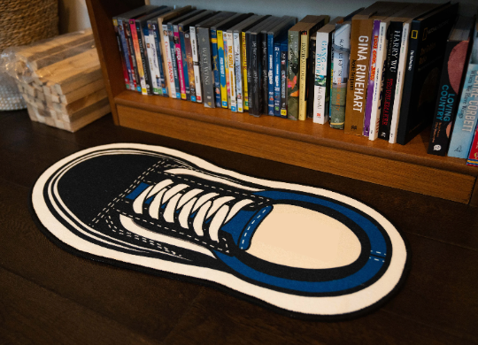 Vintage Style Anti- Slip Indoor Old School Shoe Sneaker Print Floor ...