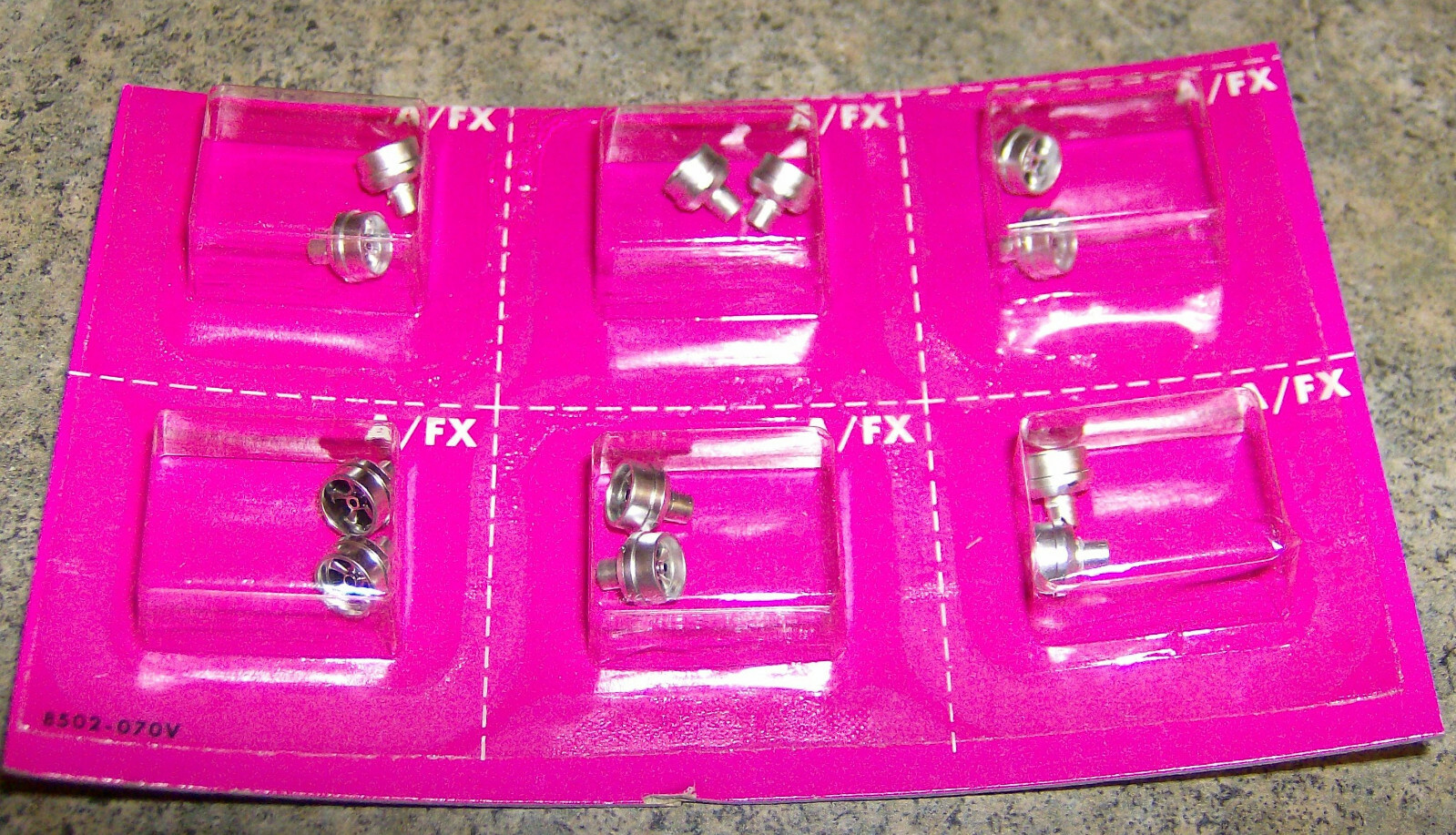 NEW OLD STOCK AFX "6" SILVER PAINTED FRONT WHEELS FOR AFX NON MT HO ...