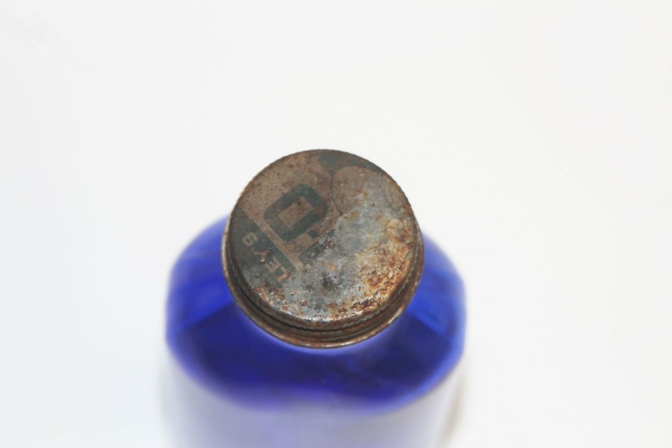 Vintage Foley's M-O ? Cobalt Blue Medicine Pill Bottle w/ Cap Lid 5.5 ...