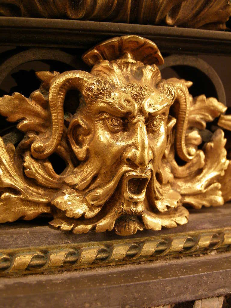 RARE 1900 E. F. Caldwell Lg SOLID BRONZE Bacchus Satyr Devil Figure ...